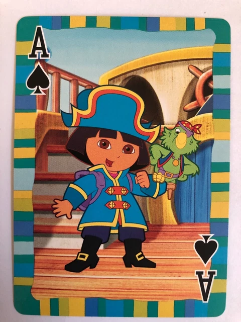 DORA EXPLORER PIRATE Girl Boot Monkey Diego Cartoon Swap Playing Cards ...