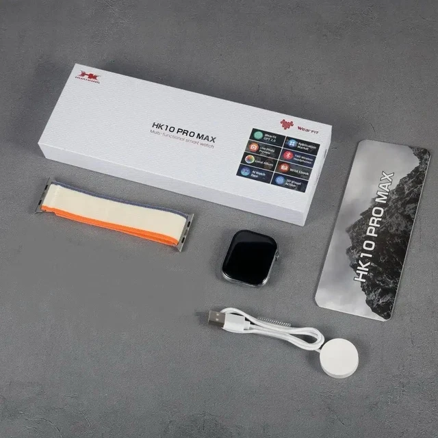 SMARTWATCH HK10 PROMAX,SMARTWATCH silber+weiß Armband,Smartwatch hohe ...