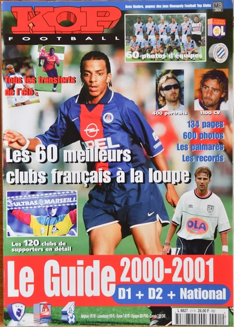 MAGAZINE KOP FOOTBALL Hors-Série Championnat de France 2000-2001 EUR 8 ...