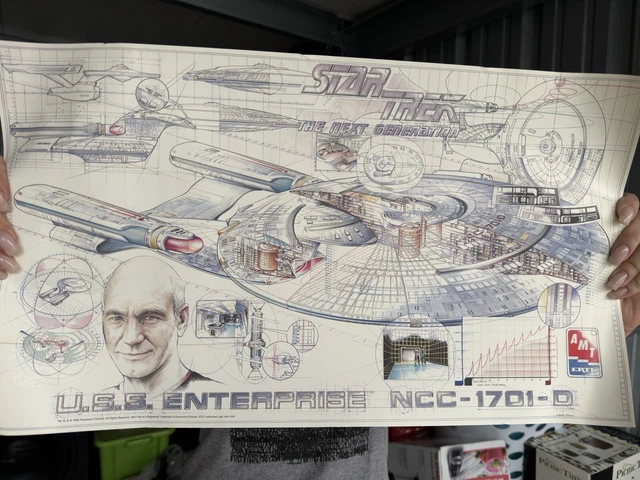 STAR TREK USS Enterprise Ncc-1701-D Limited Edition Poster Picard 13" X ...