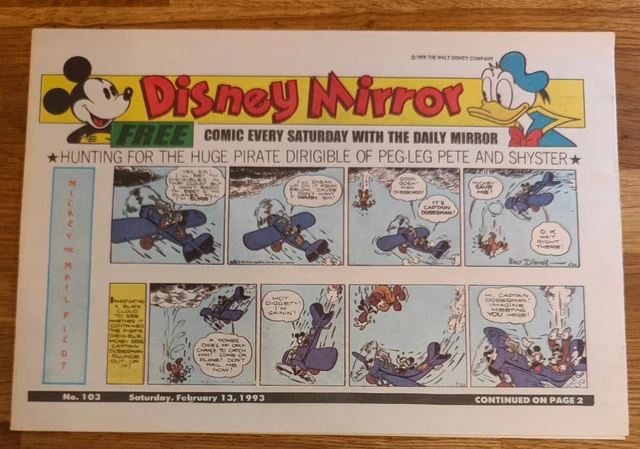 COMIC - DISNEY Mirror UK Comic Mickey Mouse Donald Duck 1993 Comic ...