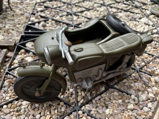 MOTO VINTAGE ORIGINALE Cherilea Action Man esercito tedesco - Sidecar n ...