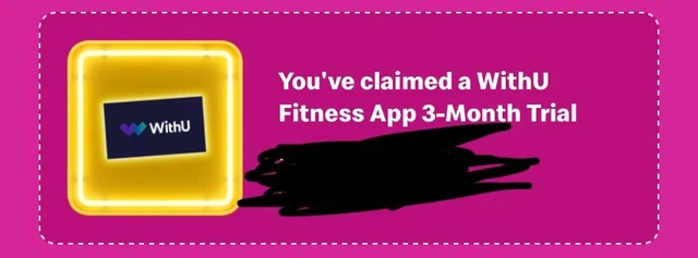 MCDONALDS MONOPOLY 2024 Withu Fitness App 3-month Trial Voucher £5.00 ...