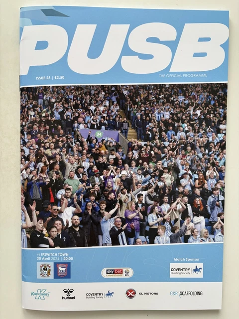 COVENTRY CITY V Ipswich Town. 30Th April 2024. Sky Bey Championship. £3 ...