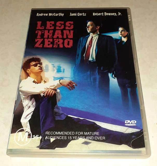 LESS THAN ZERO DVD Region 4 ANDREW MCCARTHY ROBERT DOWNEY JR JAMI GERTZ ...