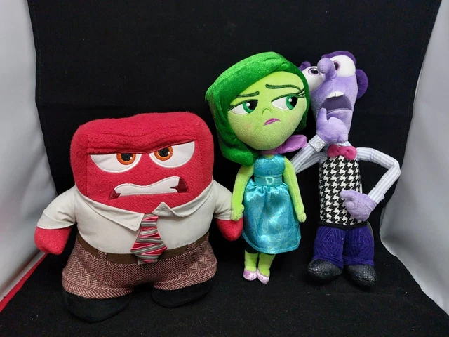 DISNEY STORE PIXAR'S Inside Out - Disgust, Fear & Anger Plush Doll Lot ...