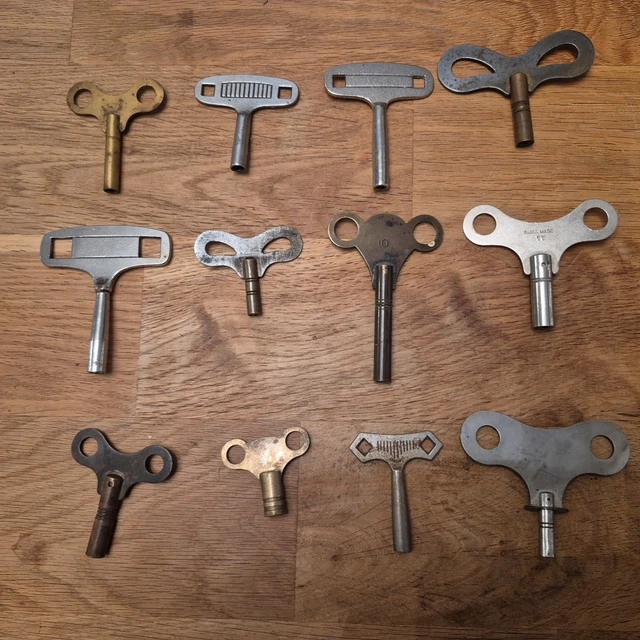 ANTIQUE MANTLE CLOCK Keys X 8 Including Various Sizes All Functional ...