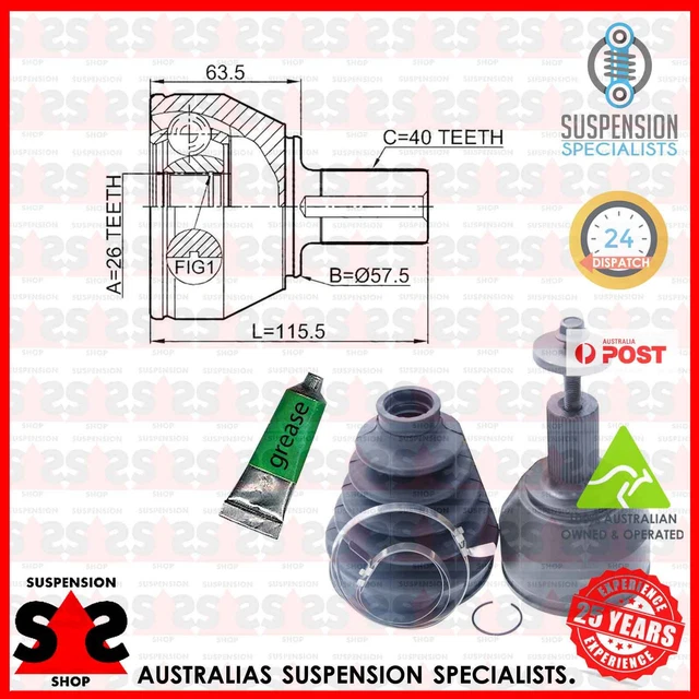 FRONT AXLE JOINT Kit, Drive Shaft Suit VOLVO V40 Cross Country (526) T5 AWD V40 EUR 77,05 ...