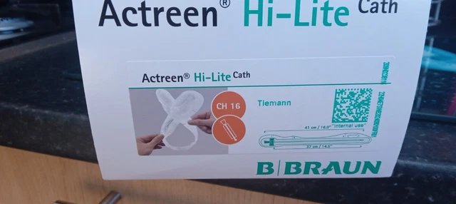 MENS B BRAUN Actreen high Lite Catheters, CH16 05.3mm 30 no. in box 6 ...