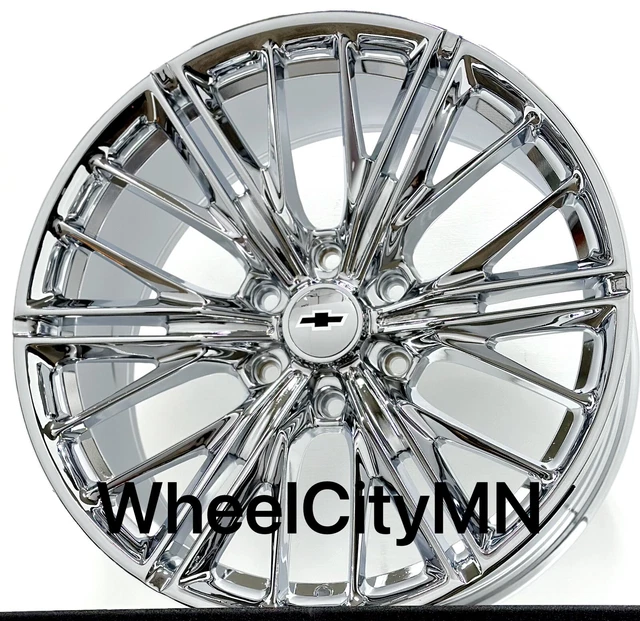20& CHROME ZL1 Chevy Camaro OE replica wheels fits 2022 Silverado 6x5.5 ...