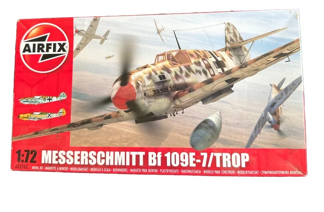 AIRFIX A02062 MESSERSCHMITT Bf 109E-7 / Trop WW2 Fighter 1/72 scale £14.00 - PicClick UK