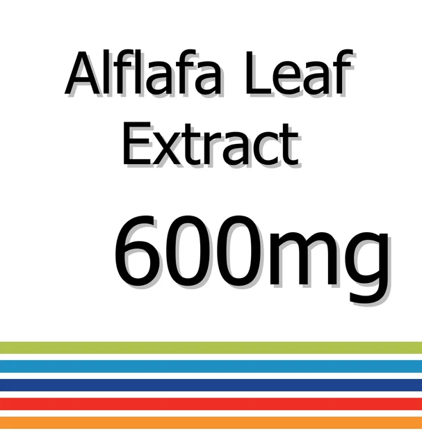 ALFLAFA LEAF EXTRACT 600mg x 240 Tablets - Cardiovascular Support £21. ...