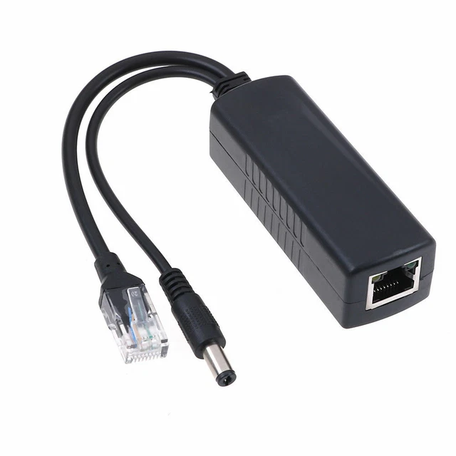 POWER OVER ETHERNET Passive POE Injector Splitter Adapter Cable CCTV ...