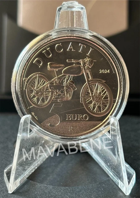 ASTA 🇮🇹 ITALIA 2024 DUCATI 60 CUCCIOLO MONETA 5 EURO ARGENTO tiratura ...