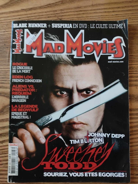 MAD MOVIES Nº203, Sweeney Todd, ciné horreur, fantastique, gore, cinéma ...