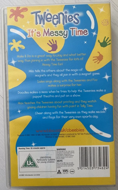 TWEENIES ITS MESSY Time VHS Video Tape Children's Favourite BBC TV ...