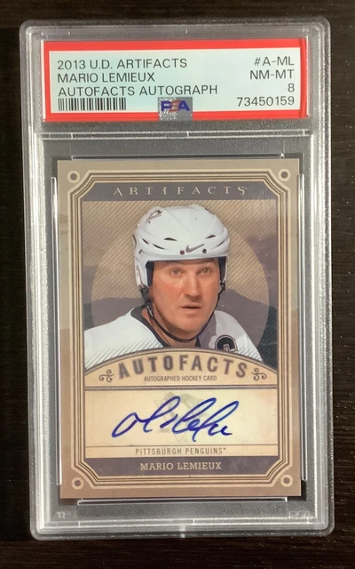 2013 UD ARTIFACTS Mario Lemieux #A-ML Autofacts Autographe PSA 8 EUR ...