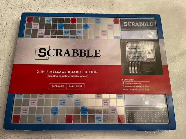 SCRABBLE 2-IN-1 MESSAGE Board Edition Appenso a parete magnetico e ...