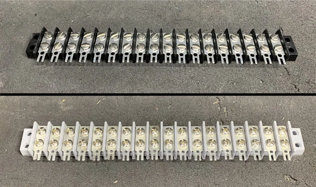 TERMINAL BLOCK 18 Way Spade And Ring Connection (Grey And Black) * 354 ...