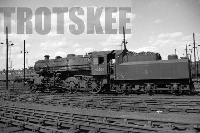 LARGER NEGATIVE BR British Railways Steam Loco 43007 Class 4F-A ...