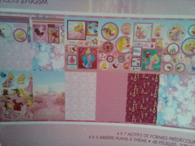 DISNEY SLEEPING BEAUTY -- 12 x A4 Topper & Backing Card Paper Kit £5.00 ...