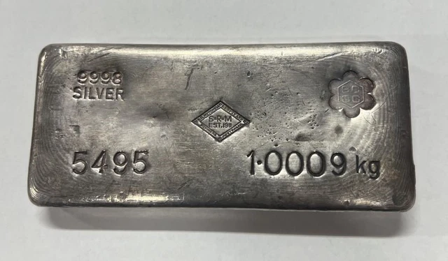AUSTRALIA: VINTAGE CAST 1980s S R Mitchell Numbered 9998 Silver 1 Kilo ...