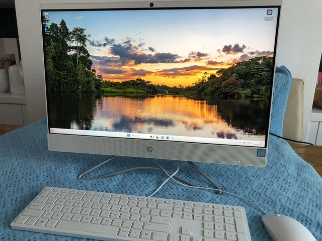 WINDOWS 11 HP All-In-One 24" PC. Model HP 24-f0015na 960GB Kingston SSD ...