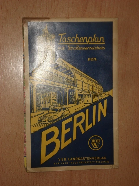 STADTPLAN MAP BERLIN DDR VEB Landkartenverlag 1956 EUR 1,00 - PicClick DE