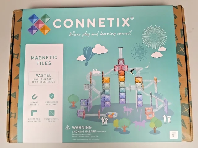 CONNETIX MAGNETIC TILES Ball Run Pack - 106 Pieces NEW £84.99 - PicClick UK