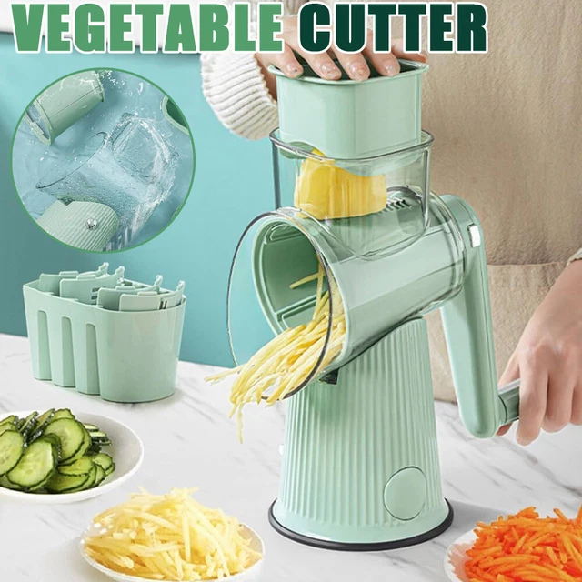 NEW ROTARY FOOD Slicer Chopper Cheese Grater Fruit Vegetable Shredder ...