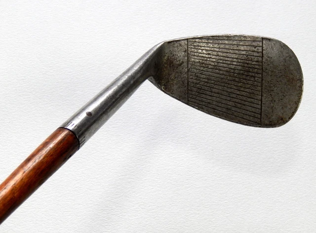 ANTIQUE VINTAGE GOLF Club Iron Hickory Wood Wooden Shaft Mancave Sports ...