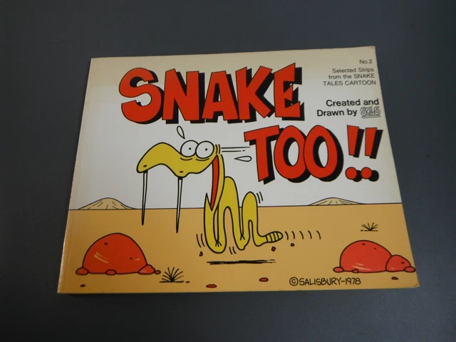 SNAKE TOO COMIC Book PB Salisbury Snake Tales Cartoon Vintage $12.92 ...