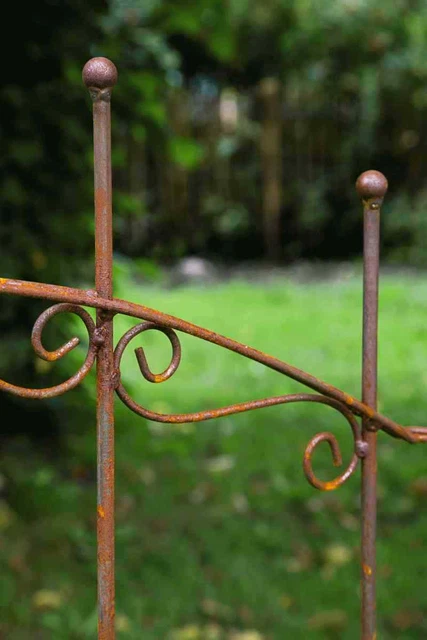 BEETZAUN METALL STECKZAUN Rost Breite 90cm verlängerbar Metallzaun ...