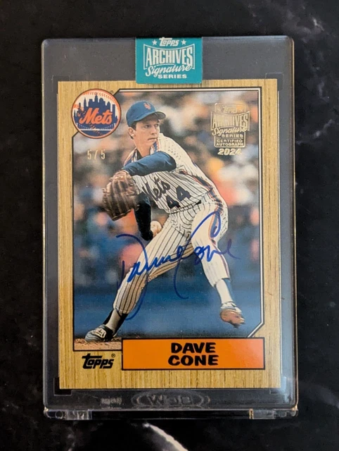 DAVID CONE 2024 Topps Archives Firma Serie Ritirata Autografo #/17 Mets ...
