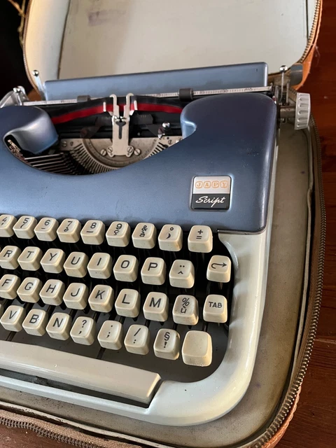 MACHINE À ÉCRIRE Japy Script avec sa mallette de transport - vintage ...