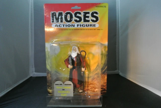 MOSES ACTION FIGURE Ten Commandments Stone Tablets & Staff NEW SEALED ...