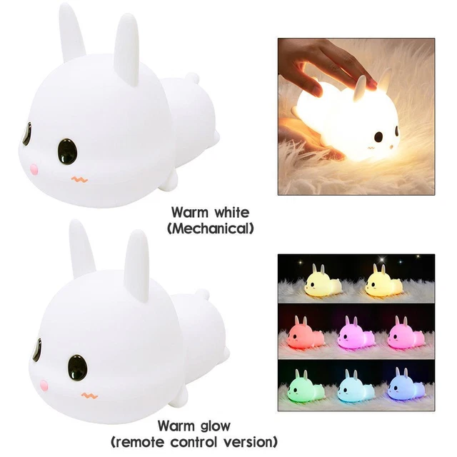 RABBIT CUTE USB Change LED Light Night Lamp for Children Infant Toddler ...