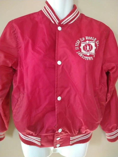 VINTAGE BABE RUTH Baseball Jacket 13 Year Old World Series Jamestown NY ...