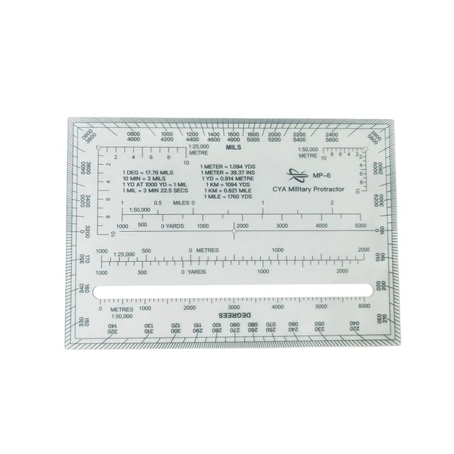 SQUARE PROTRACTOR RULER Map Protractor for Engineering Architecture Map ...