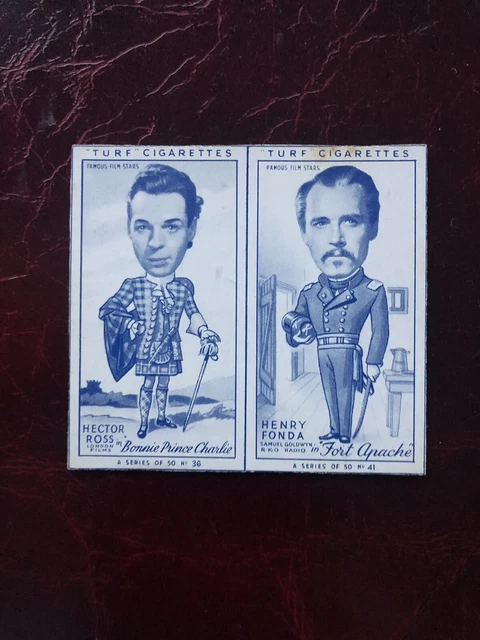 1949 TURF CIGARETTES Film Star Double - Hector Ross Henry Fonda ...