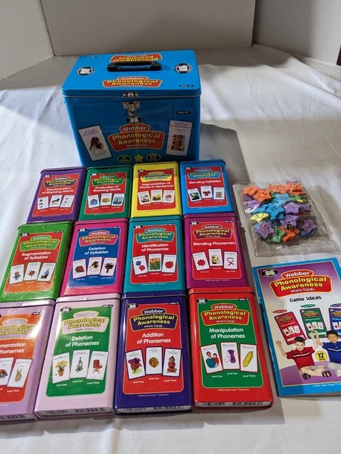 WEBBER PHOTO FLASH Cards Phonological Awareness Set Complete PreK+ ...