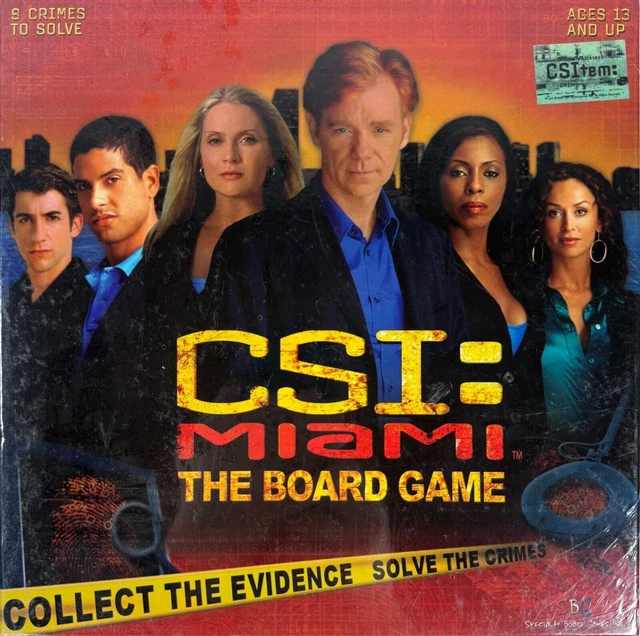 VINTAGE CSI MIAMI The Board Game by SBG 2005 - (13yrs+) ~ NEW & SEALED ...