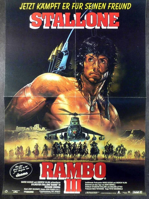 RAMBO III - Sylvester Stallone - Richard Crenna - Filmposter 37x53cm ...