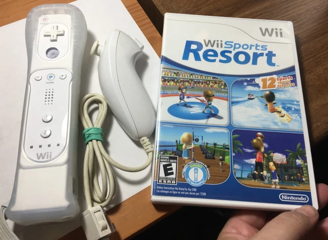 WII SPORTS RESORT (Nintendo Wii, 2009) w/motion controller & nunchuk ...