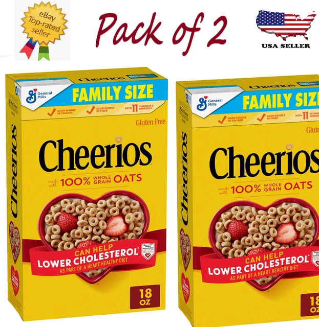 CHEERIOS, HEART HEALTHY Gluten Free Breakfast Cereal, Family Size, 18 ...