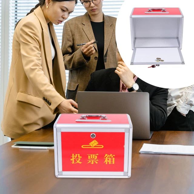 LOCK TICKET CONTAINER Storage Containers Donation Display Box £34.69 ...