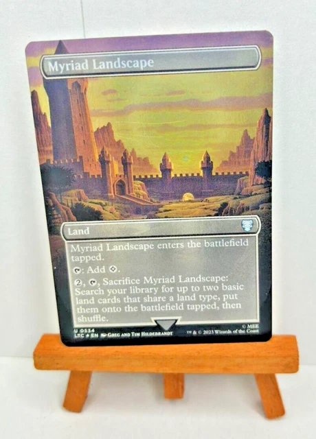 MTG MYRIAD LANDSCAPE 534 Silver Foil Full Art The Lord Of The Rings ...