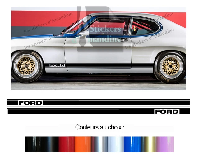 2 X BANDES Bas De Caisse Pour Ford Capri Autocollant Sticker Auto Bd591 ...