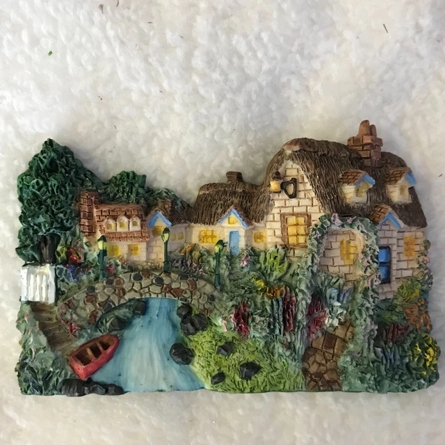 THOMAS KINKADE VINTAGE 2000 Lamplight Bridge Sculpted Magnet - Avon £10 ...