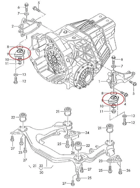 AUDI A4 B5 Gearbox Mount 8D0399151J NEW GENUINE 1999 £70.78 - PicClick UK